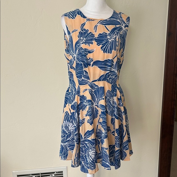 Bar III | Dresses | Bar Iii Blue And Peach Floral Mini Dress | Poshmark